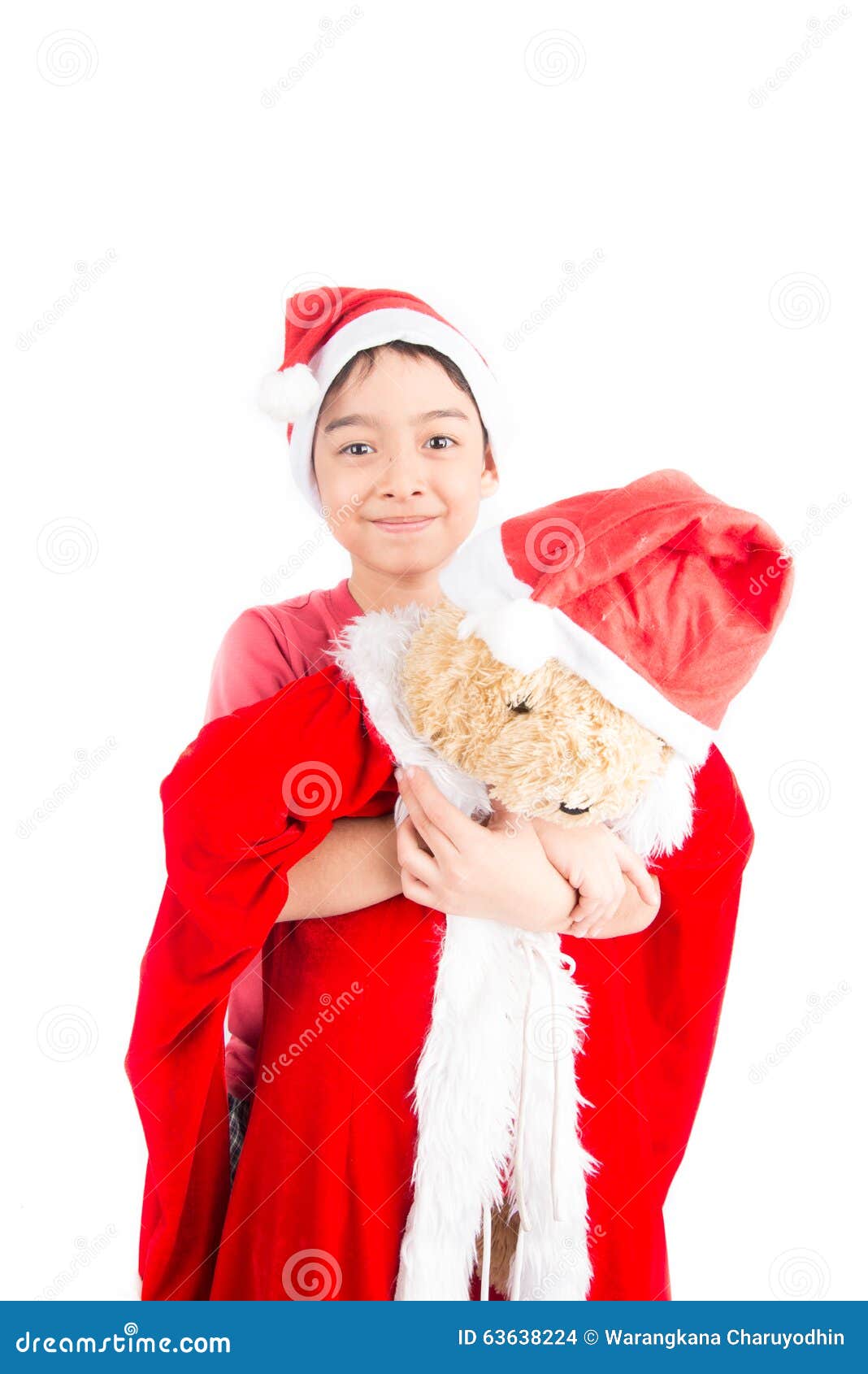 Little Boy Busy Working on Christmas Tree for Celebration Stock Photo ...