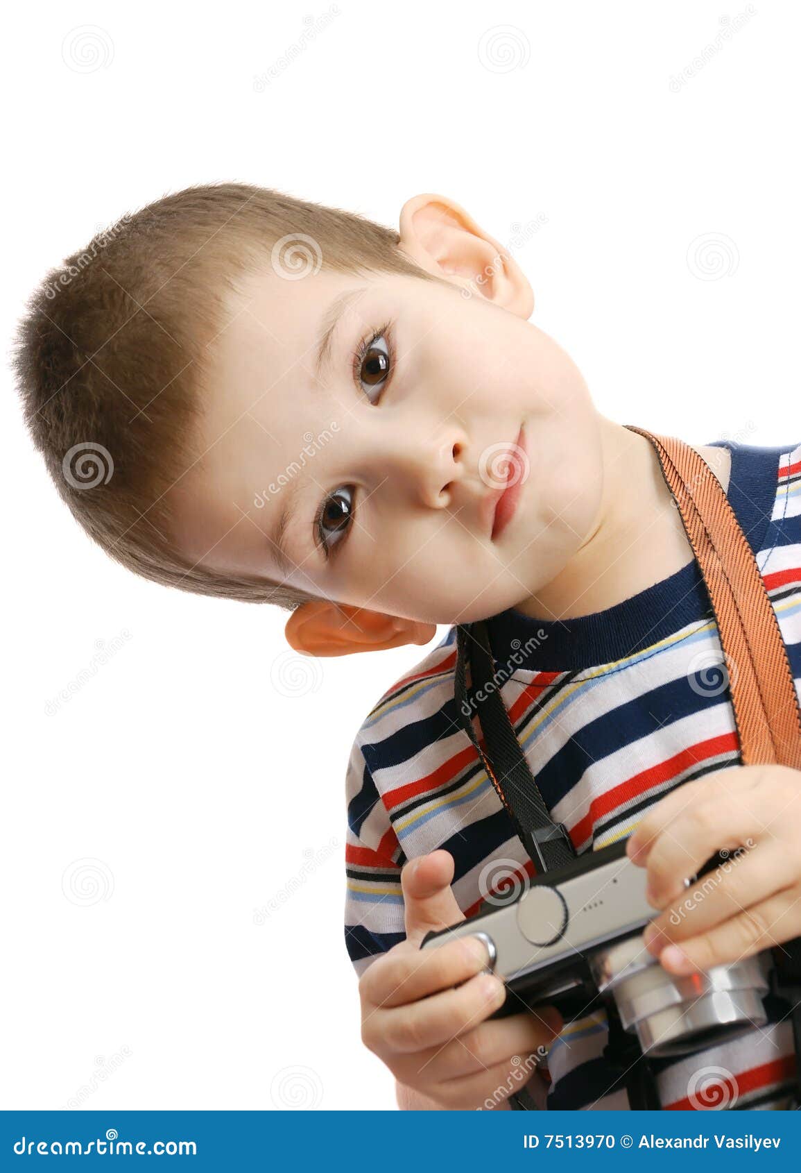 The Little Boy with the Camera Stock Photo - Image of digital, young ...