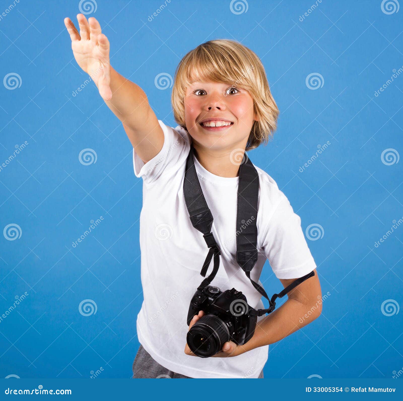 Little boy with camera stock photo. Image of holding - 33005354