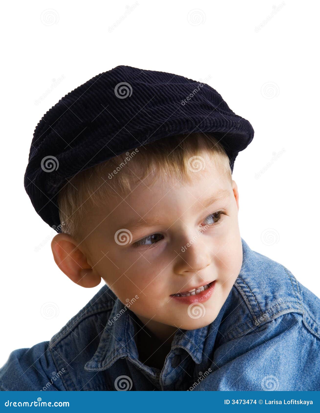 Little boy in a cap stock photo. Image of eyes, innocence - 3473474