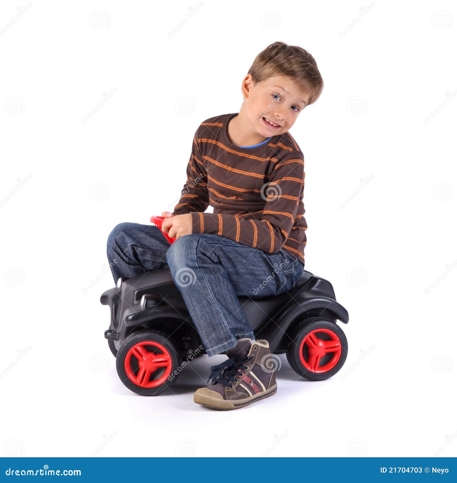 Little boy with car stock image. Image of expression - 21704703