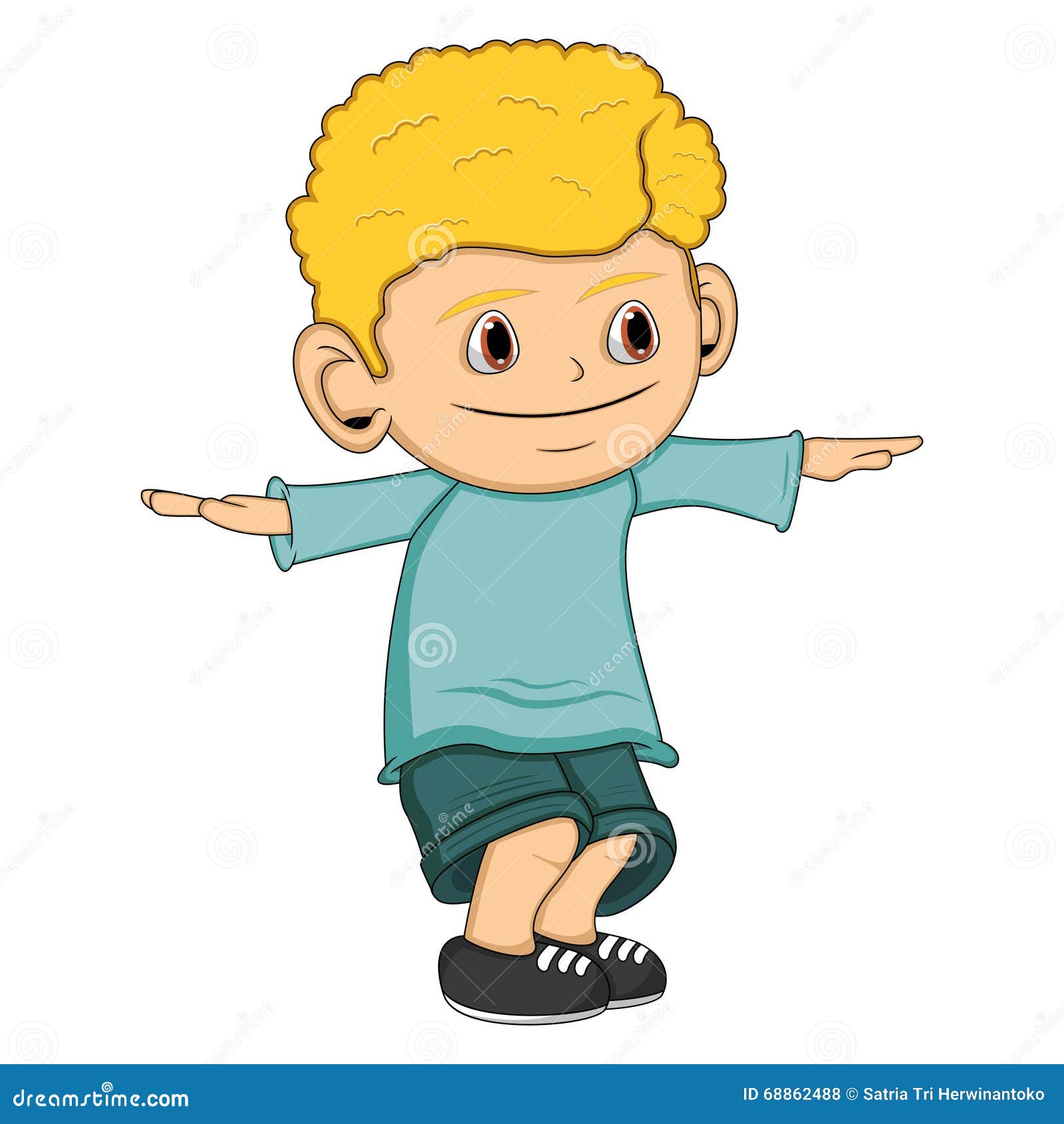 Little boy cartoon stock vector. Illustration of human - 68862488