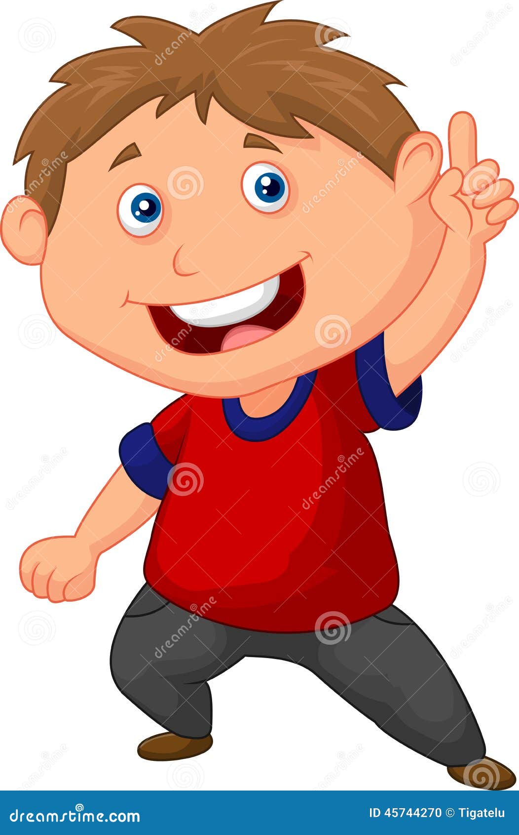 Little Boy Pointing His Finger Cartoon | CartoonDealer.com #82259793