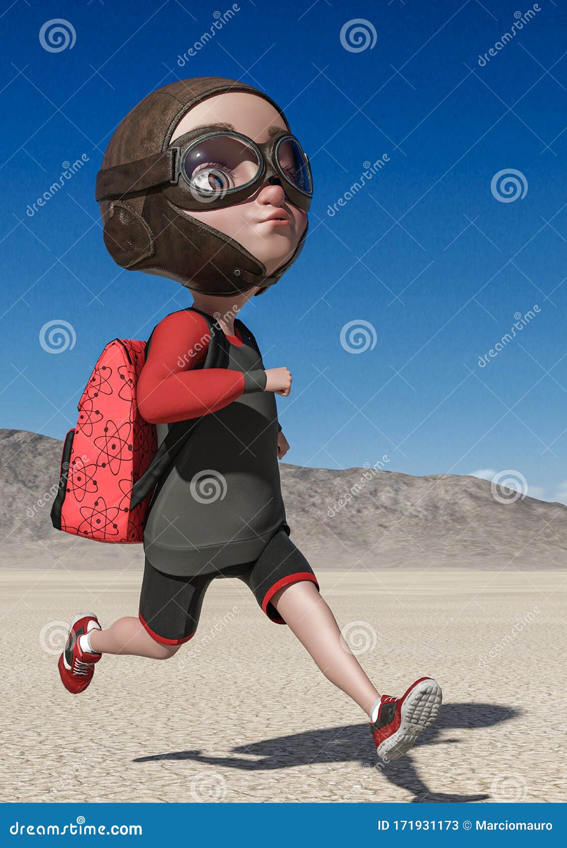 Little boy cartoon running stock illustration. Illustration of happy ...