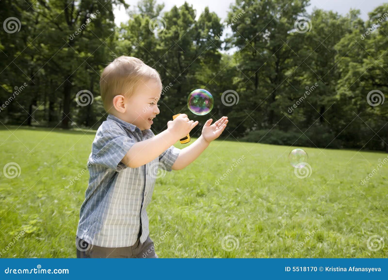 Little Boy Catch Soap Bubbles Stock Photo - Image of alone, little: 5518170