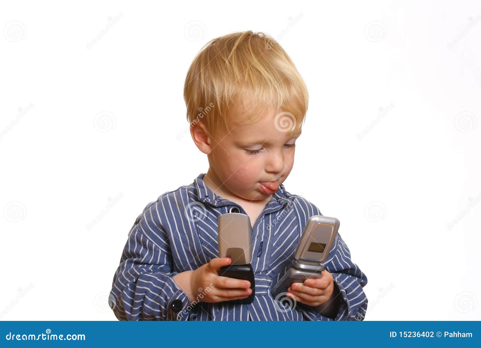Little boy with cell phone stock photo. Image of portrait - 15236402
