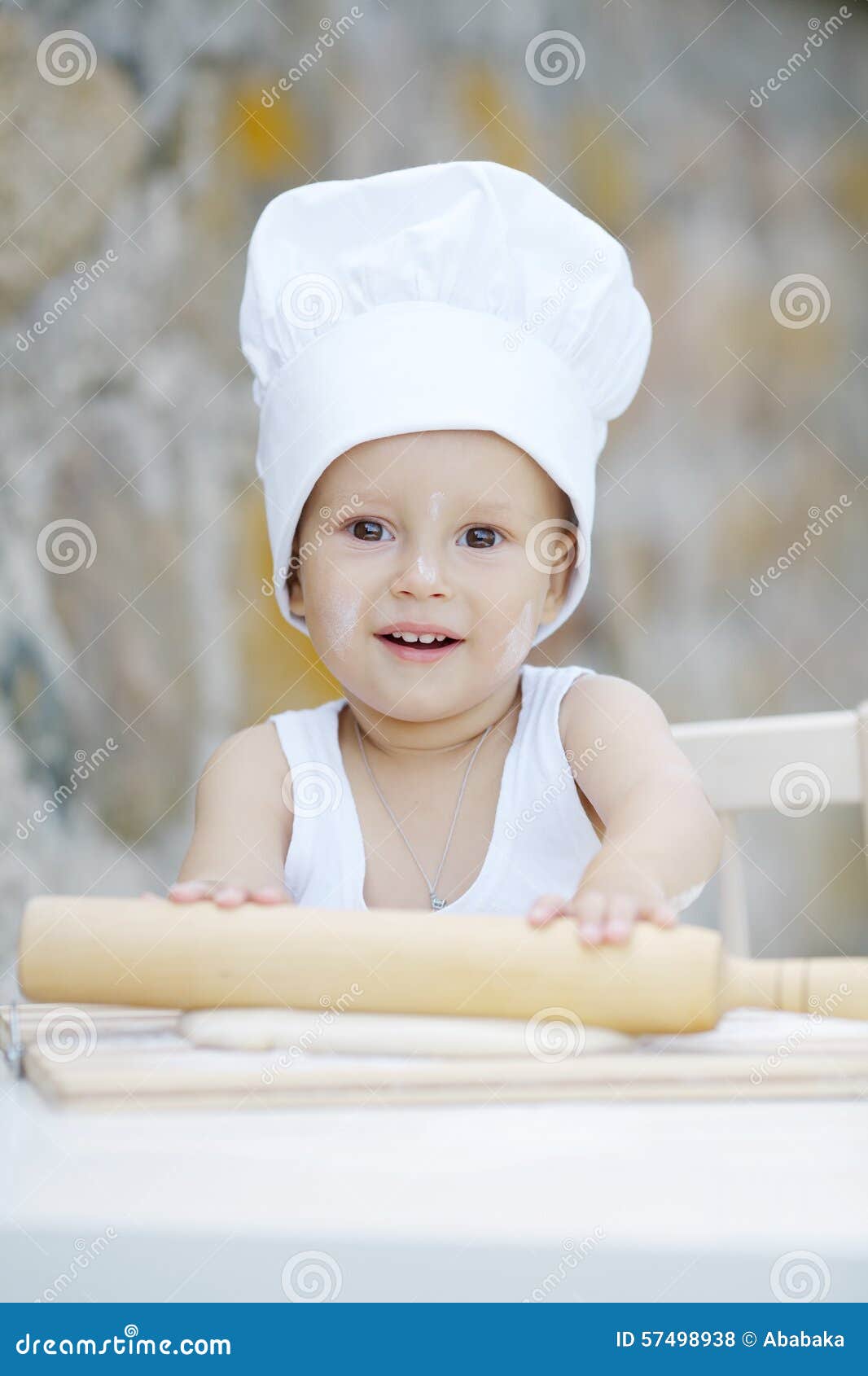Little Boy with Chef Hat Cooking Stock Photo - Image of little, chef ...