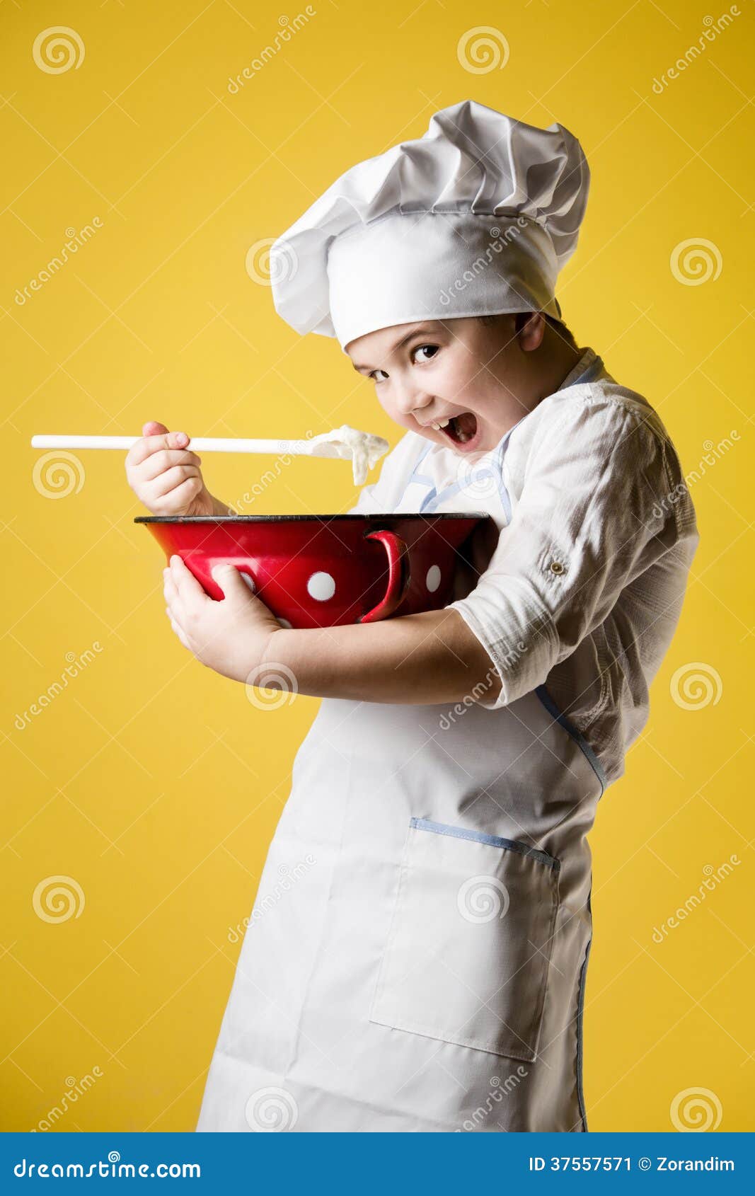 Little boy chef in uniform stock image. Image of uniform - 37557571
