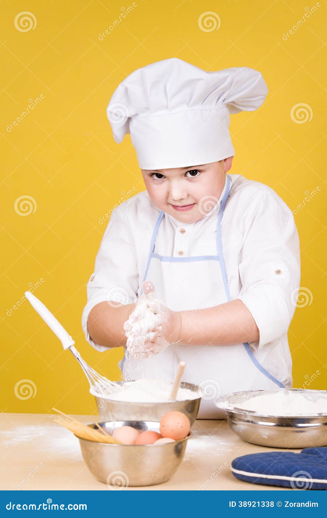 Little boy chef in uniform stock photo. Image of profession - 38921338