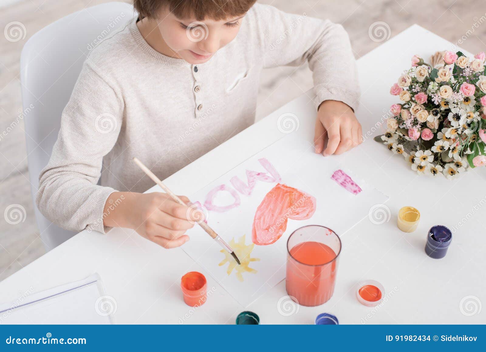 Little Boy Child Drawing Creativity Talent Concept Stock Photo - Image ...