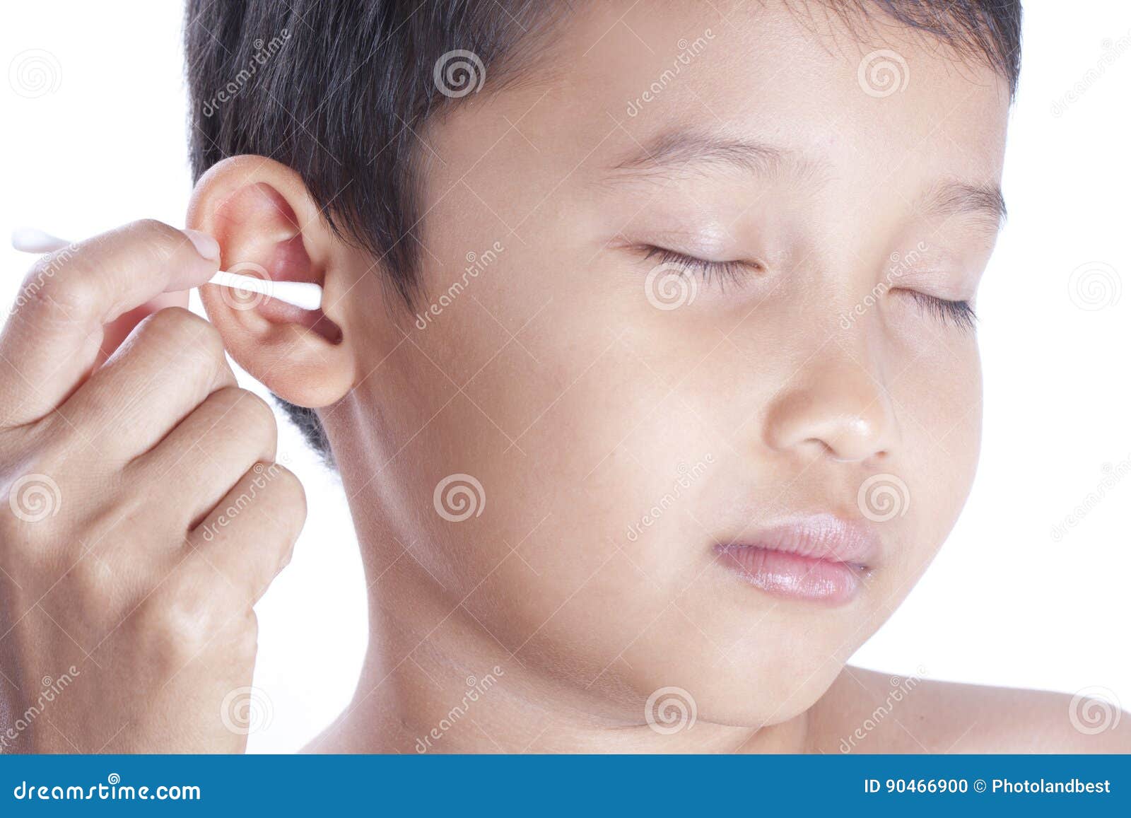 Little Boy Cleaning His Ear. Stock Photo - Image of people, expression ...