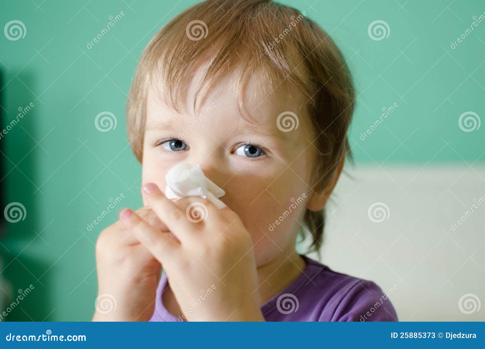 Little boy cleaning nose stock image. Image of head, coughing - 25885373