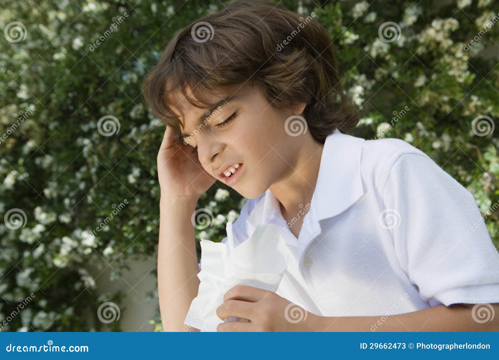 Little Boy with Cold stock image. Image of outdoors, ailment - 29662473