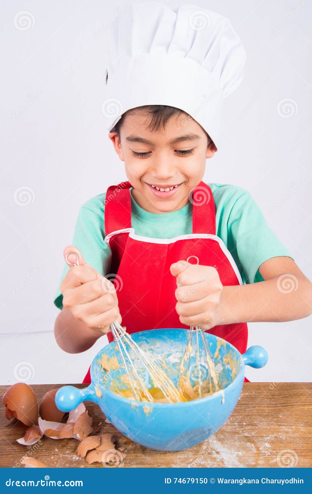 Little Boy Cooking Cake Home Made Bakery Stock Photo - Image of cookies ...