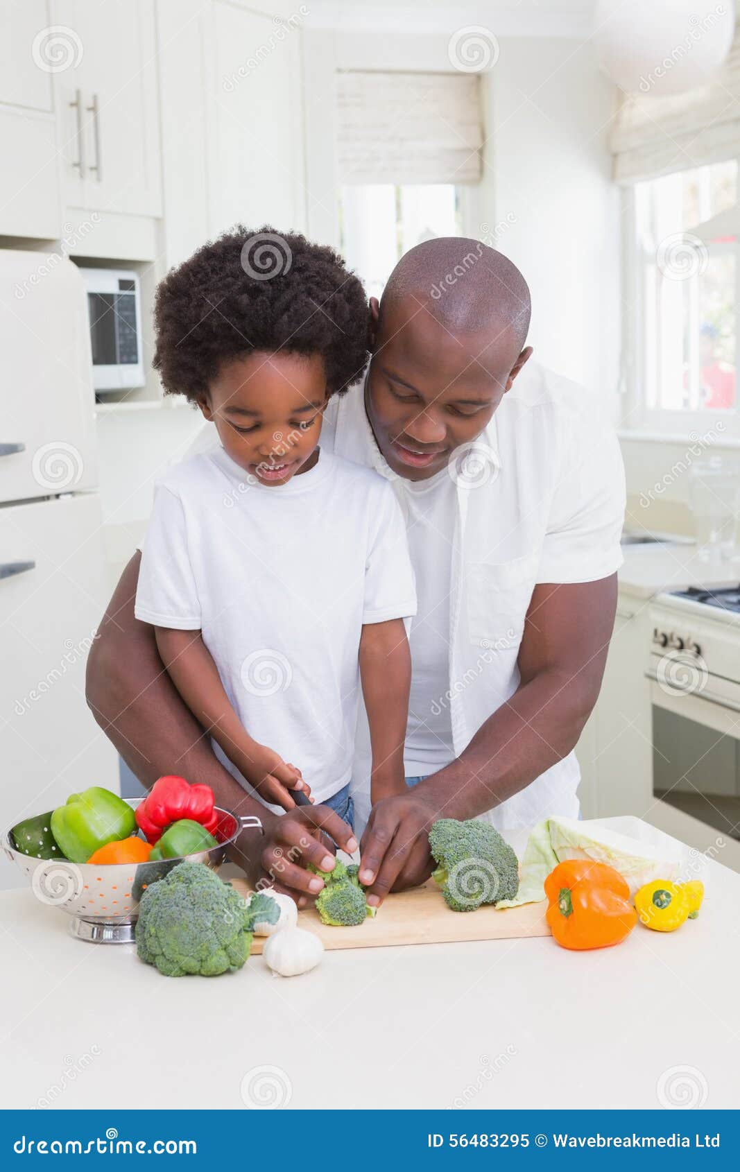 Little Boy Cooking with His Father Stock Image - Image of adult ...