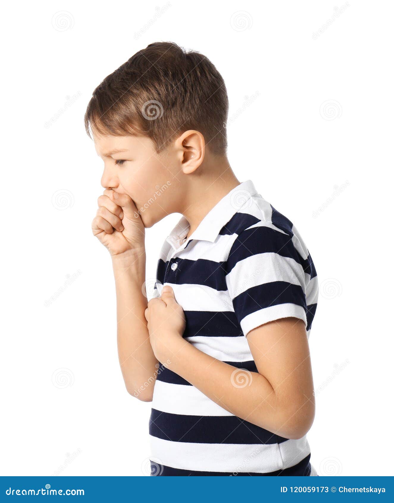 Little boy coughing stock image. Image of chest, background - 120059173