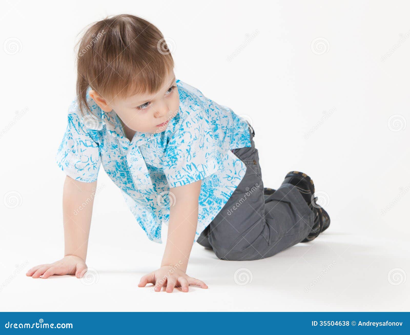 Little boy creeping stock photo. Image of healthy, beautiful - 35504638