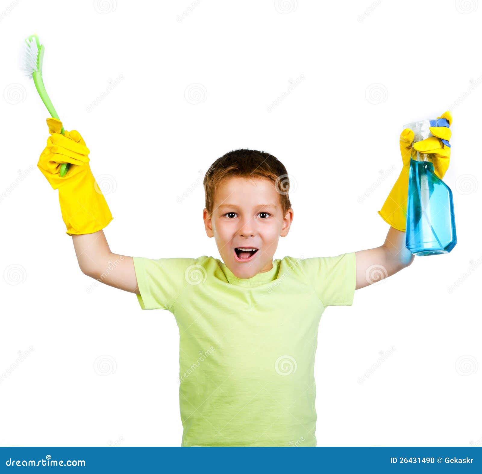 Little boy with detergent stock photo. Image of duster - 26431490