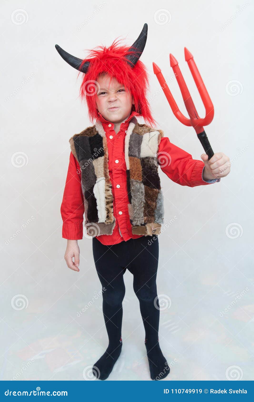 Cute little devil stock image. Image of expression, cruel - 110749919