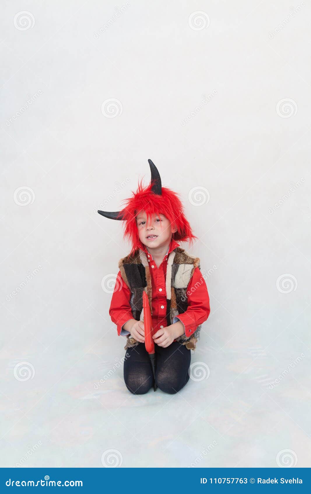 Cute little devil stock image. Image of beautiful, fear - 110757763