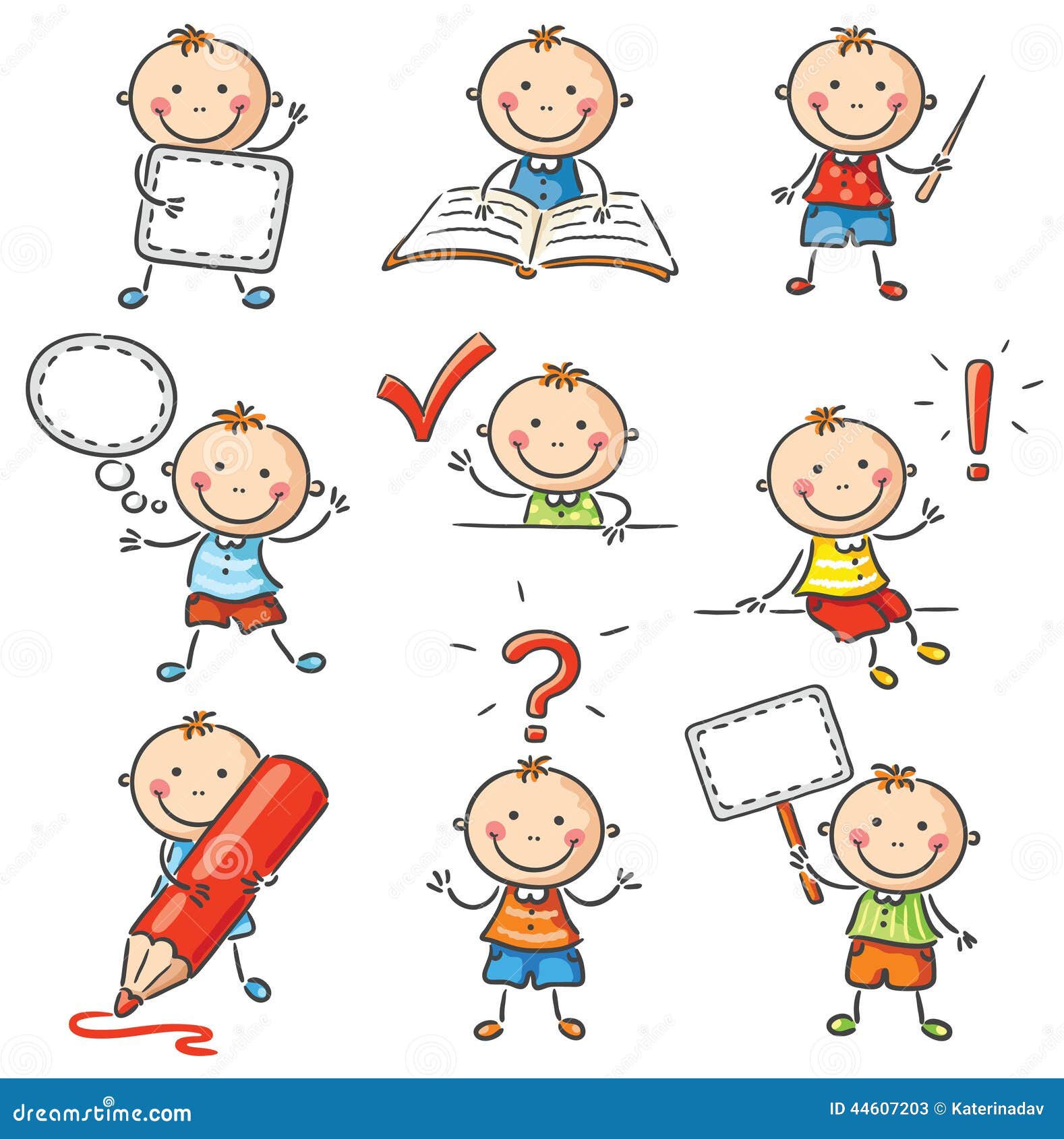 Little Boy Different Signs Objects Stock Illustrations – 3 Little Boy ...