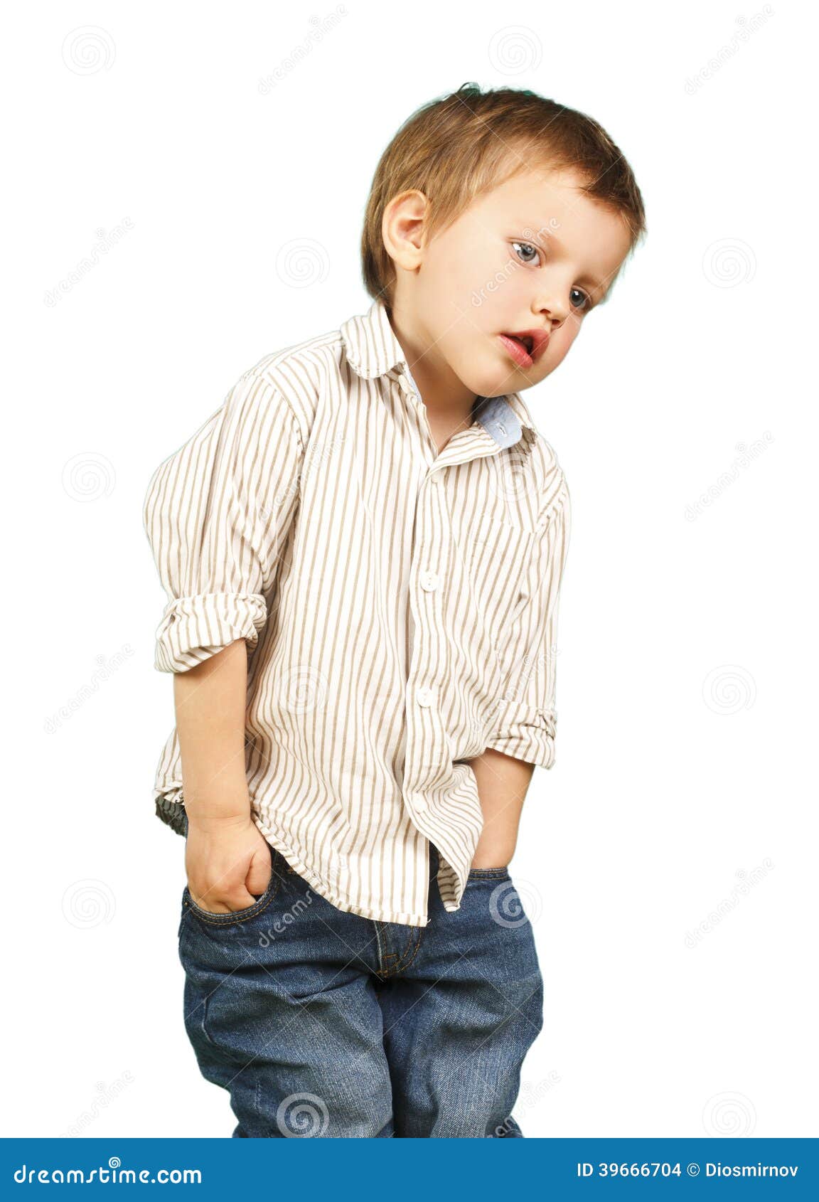 Little Boy Digging in the Pockets of His Pants Stock Photo - Image of ...
