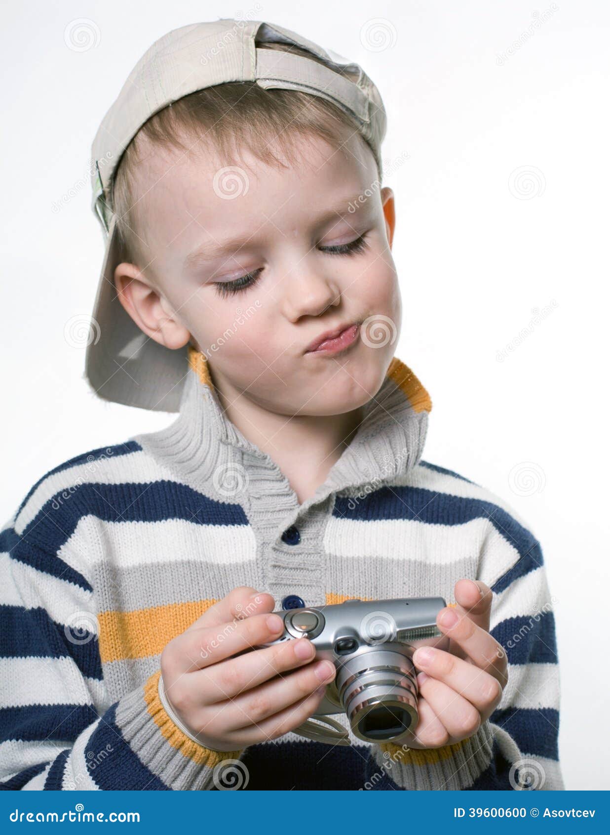 Little Boy with the Digital Photo Camera Stock Photo - Image of ...