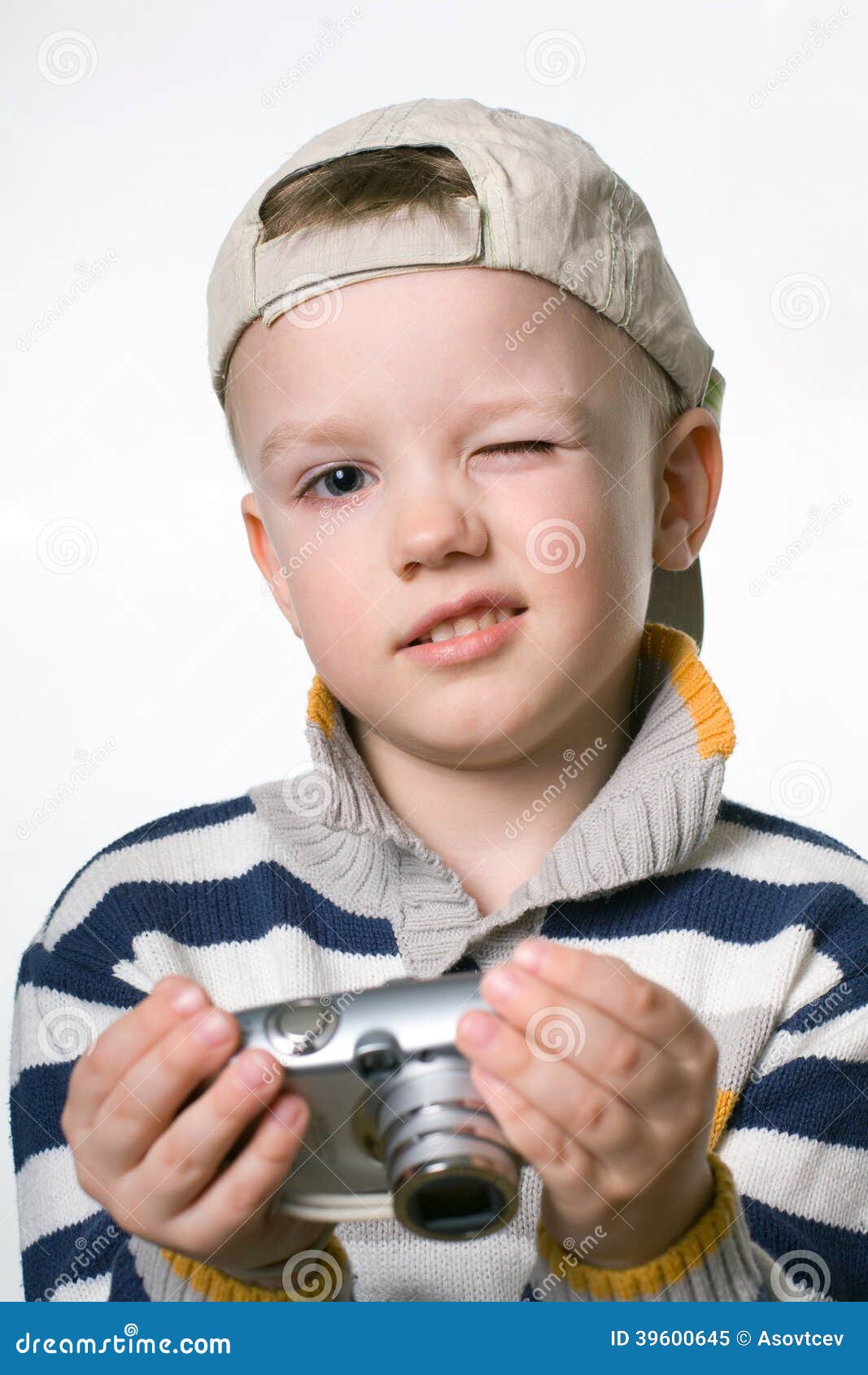 Little Boy with the Digital Photo Camera Stock Image - Image of ...