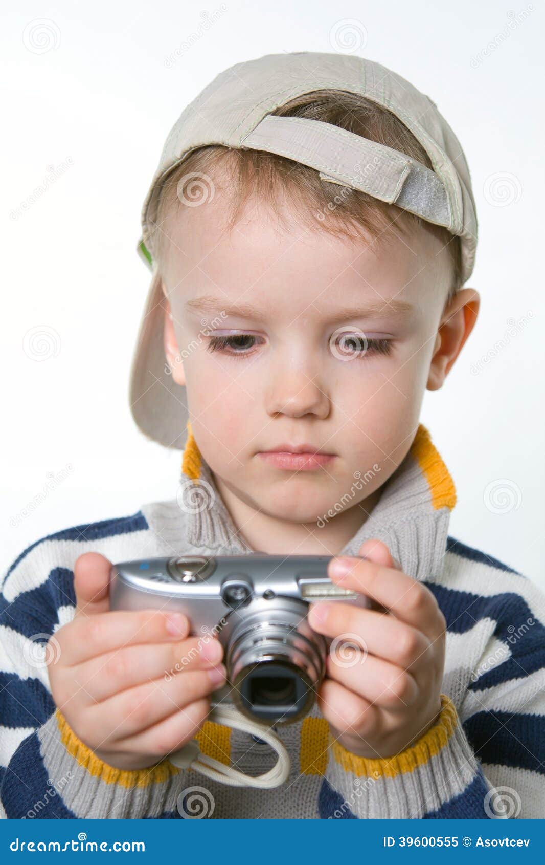 Little Boy with the Digital Photo Camera Stock Image - Image of habit ...