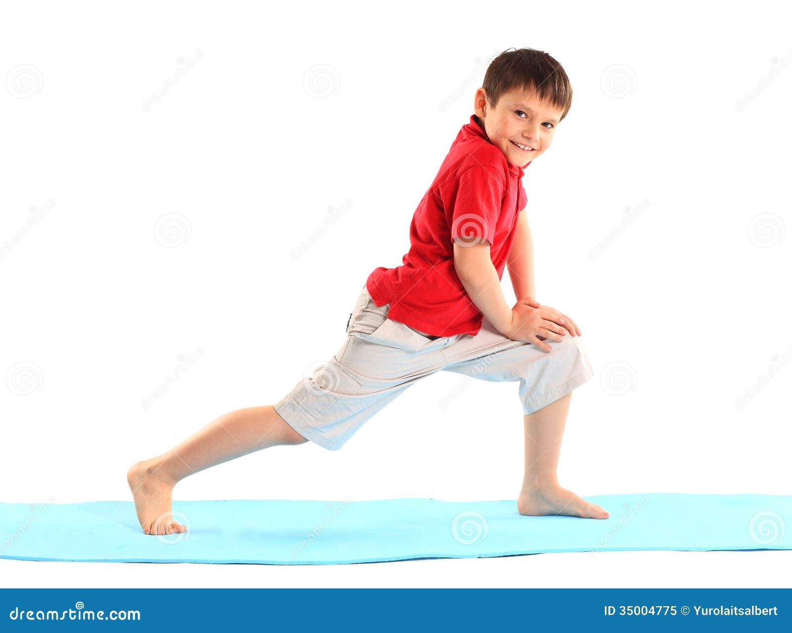 The Little Boy Does Exercise. Stock Image - Image of child, baby: 35004775