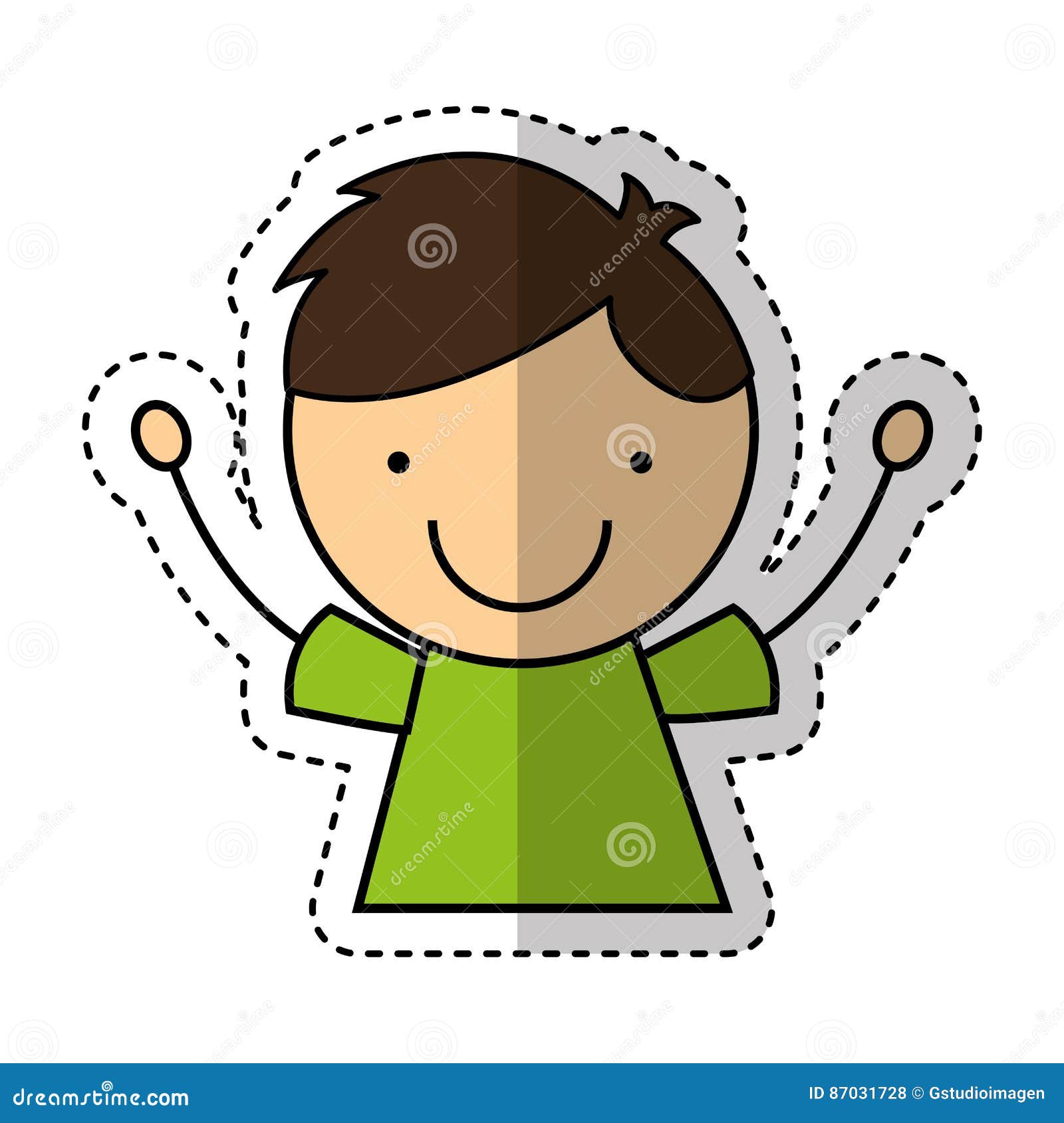 Little Boy Drawing Isolated Icon Stock Vector - Illustration of symbol ...