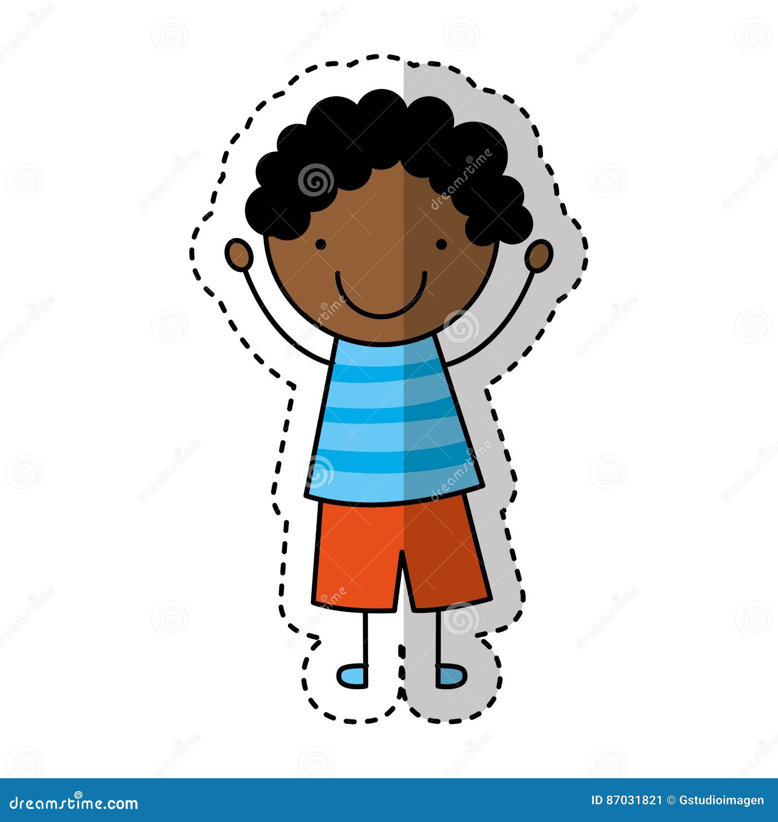 Little Boy Drawing Isolated Icon Stock Vector - Illustration of icon ...