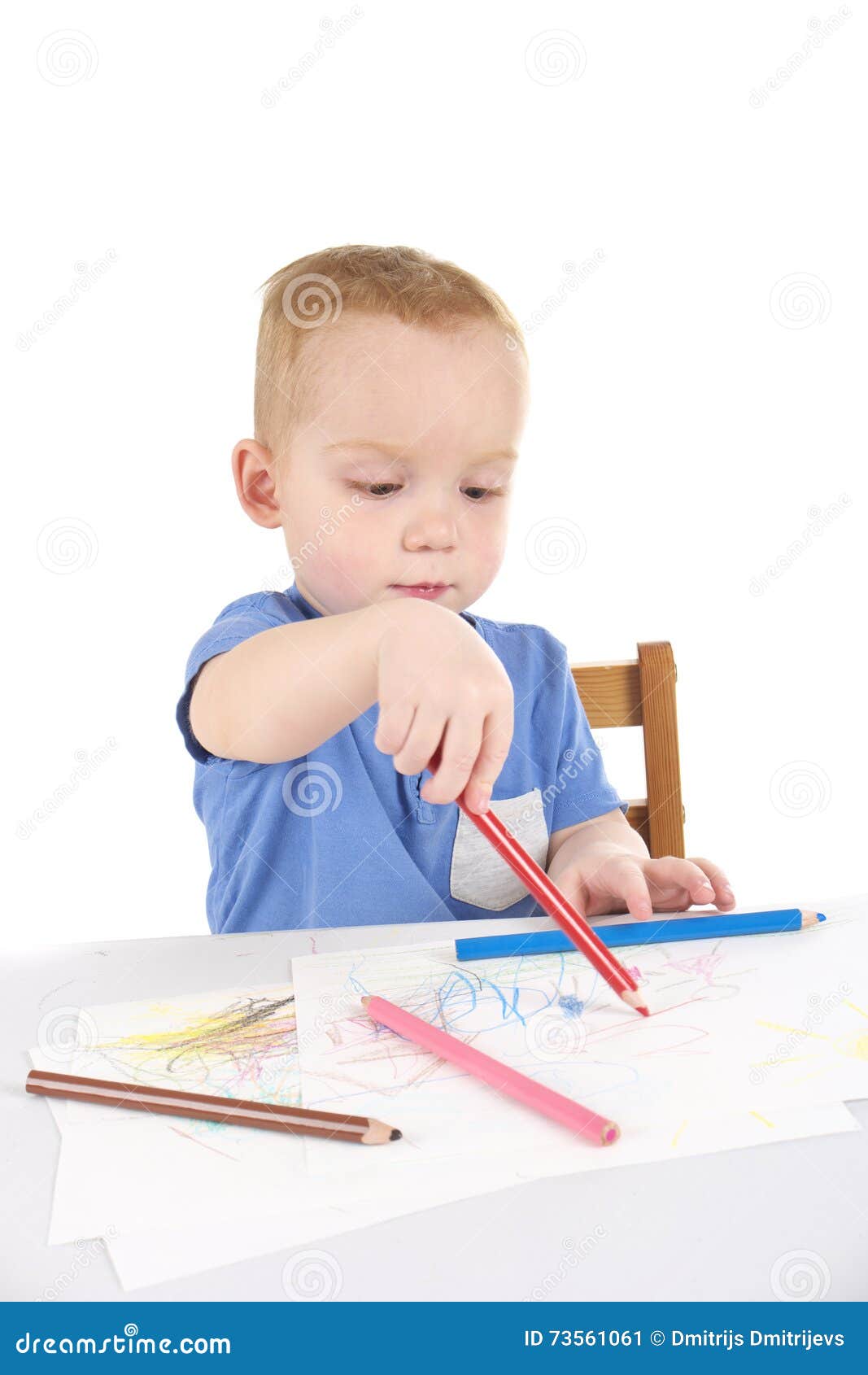 Little Boy is Drawing the Picture Stock Image - Image of paper, lesson ...