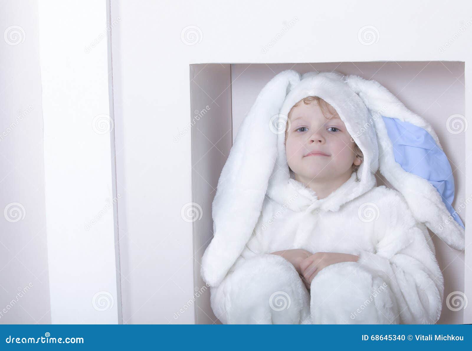 Little Boy Dressed As a Rabbit. Stock Photo - Image of furry ...