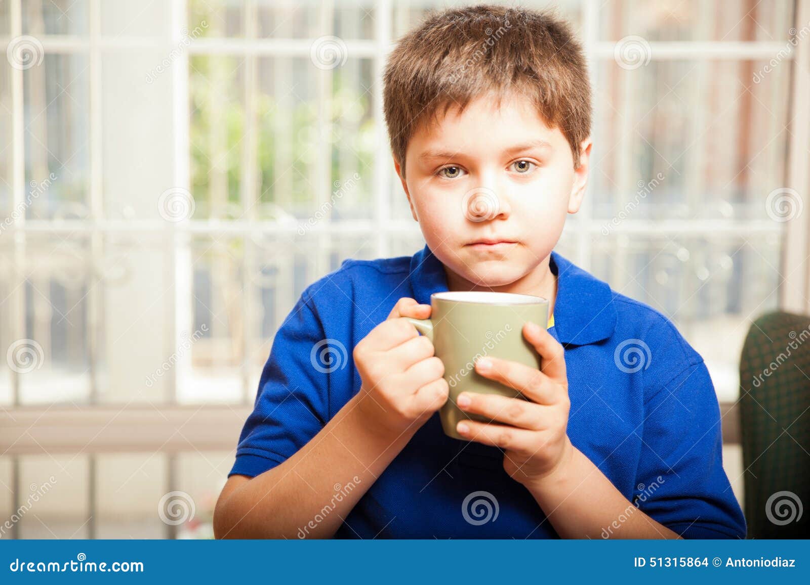 Little boy drinking coffee stock photo. Image of latin - 51315864