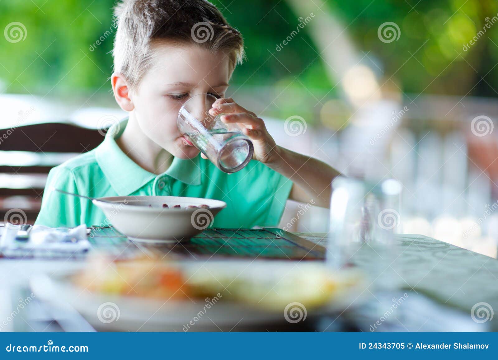 Little boy drinking water stock image. Image of portrait - 24343705