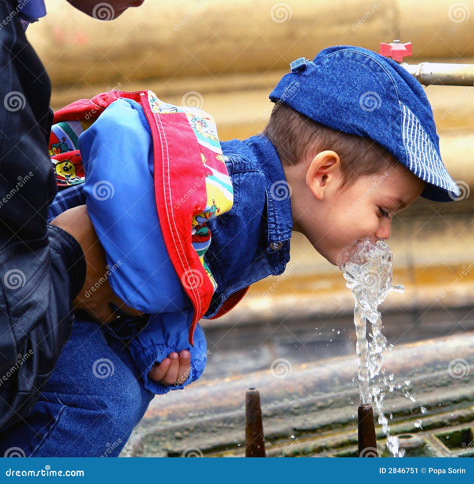 Little boy drinking water stock image. Image of water - 2846751