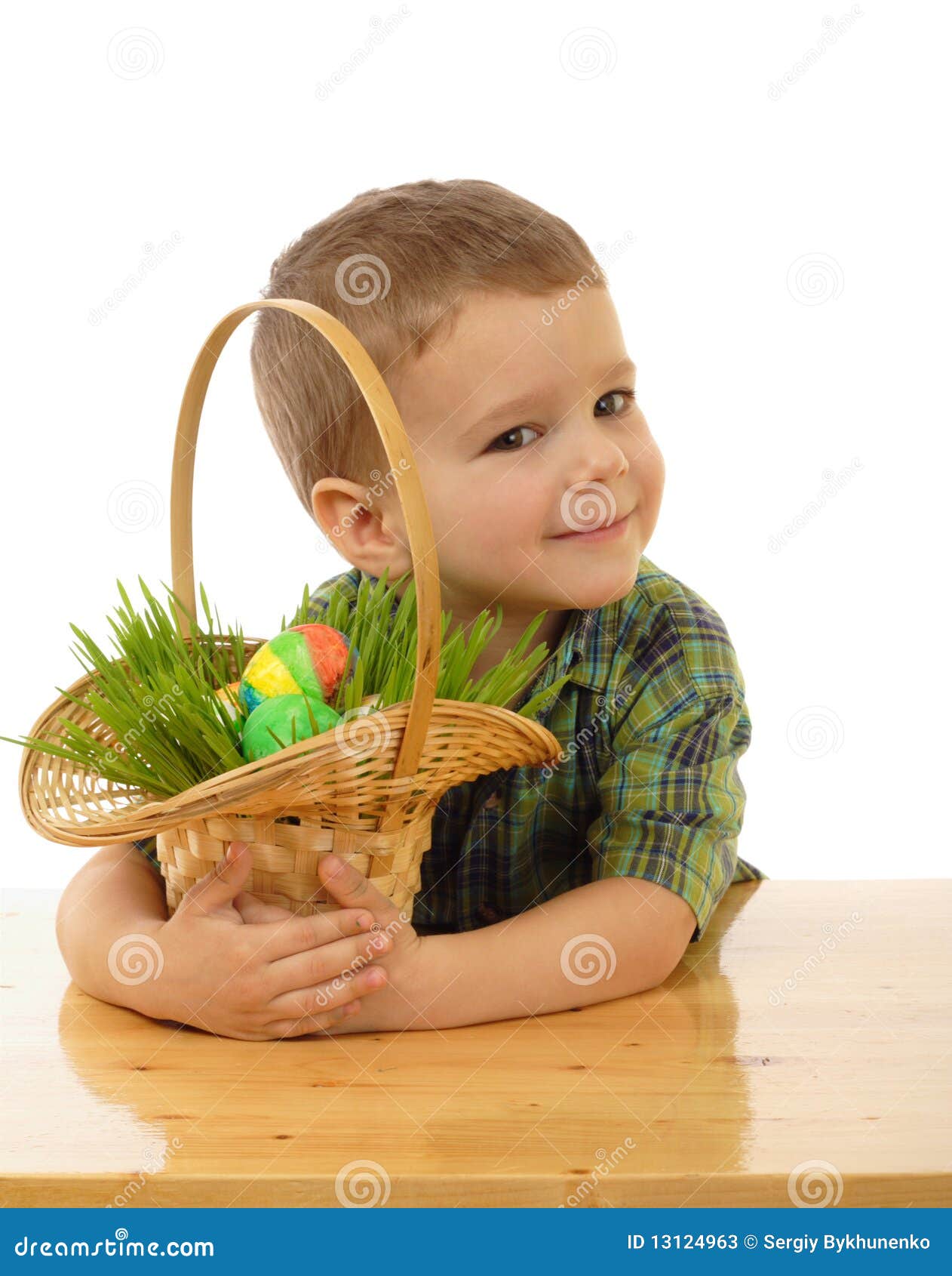 Little Boy with Easter Eggs Stock Image - Image of education, cute ...