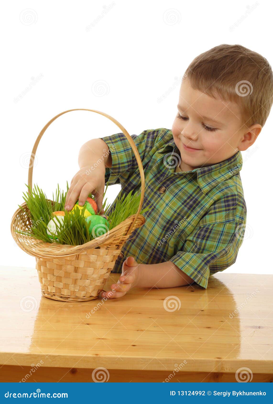 Little Boy with Easter Eggs Stock Photo - Image of spring, childhood ...