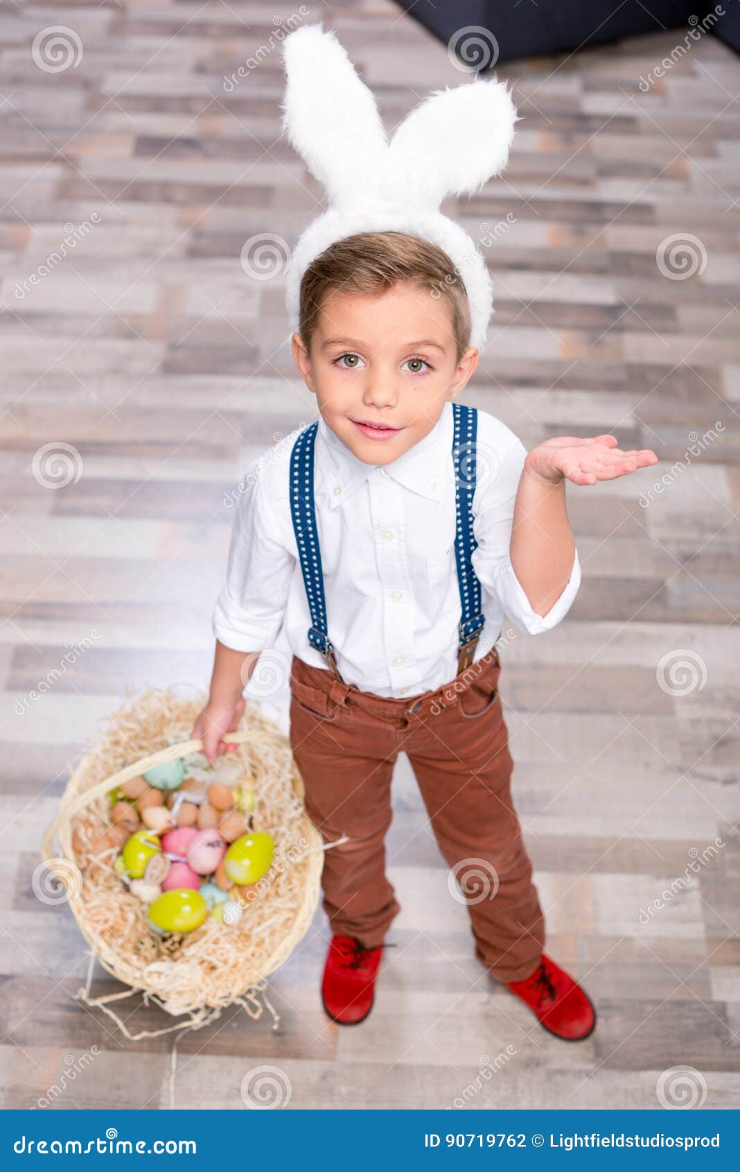 Little Boy with Easter Eggs Stock Photo - Image of spring, people: 90719762