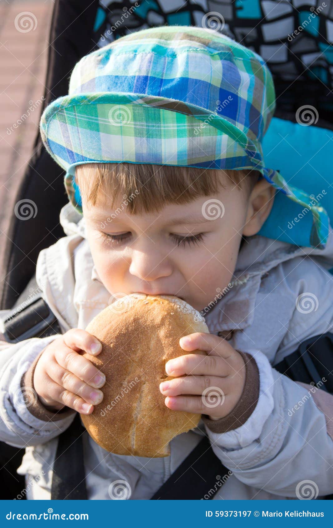 Little boy stock image. Image of bread, toddler, childhood - 59373197
