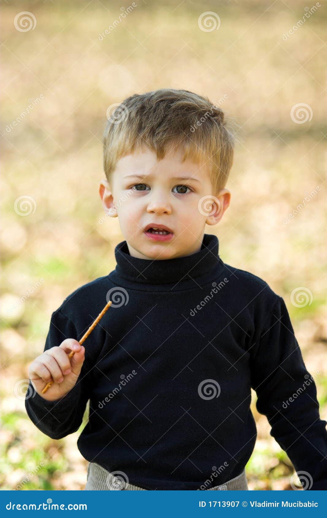 A Little Boy Eating Short Stick Stock Image - Image of childhood ...