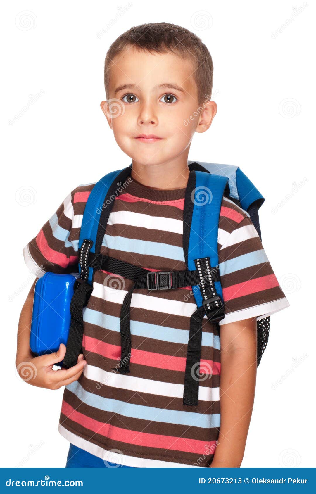 Little Boy Elementary Student Stock Image - Image of white, handsome ...