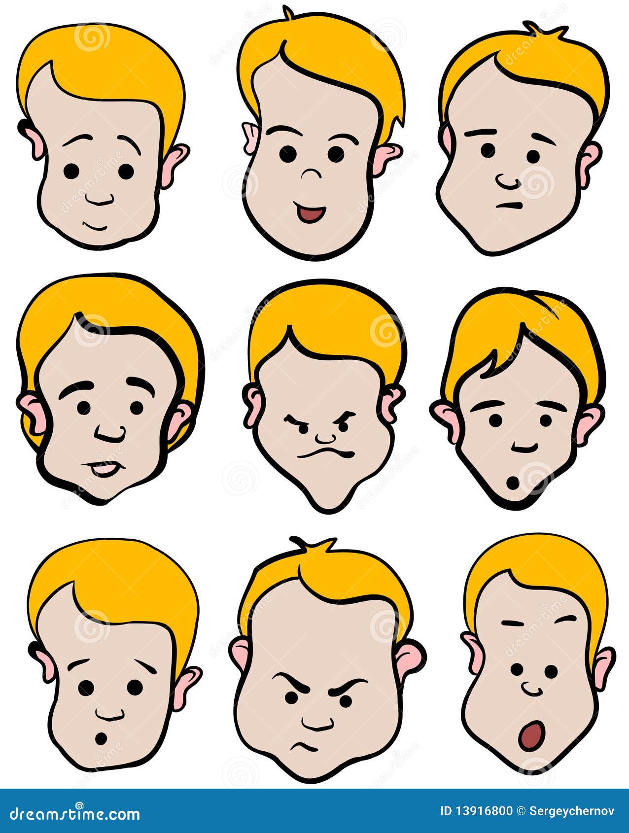 Emotion Cartoon On Graph Paper. Vector Illustration | CartoonDealer.com ...