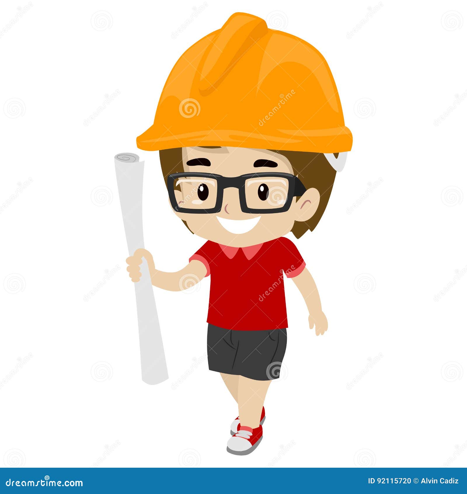 Engineer Paper Drafting Ruler Vector Illustration | CartoonDealer.com ...