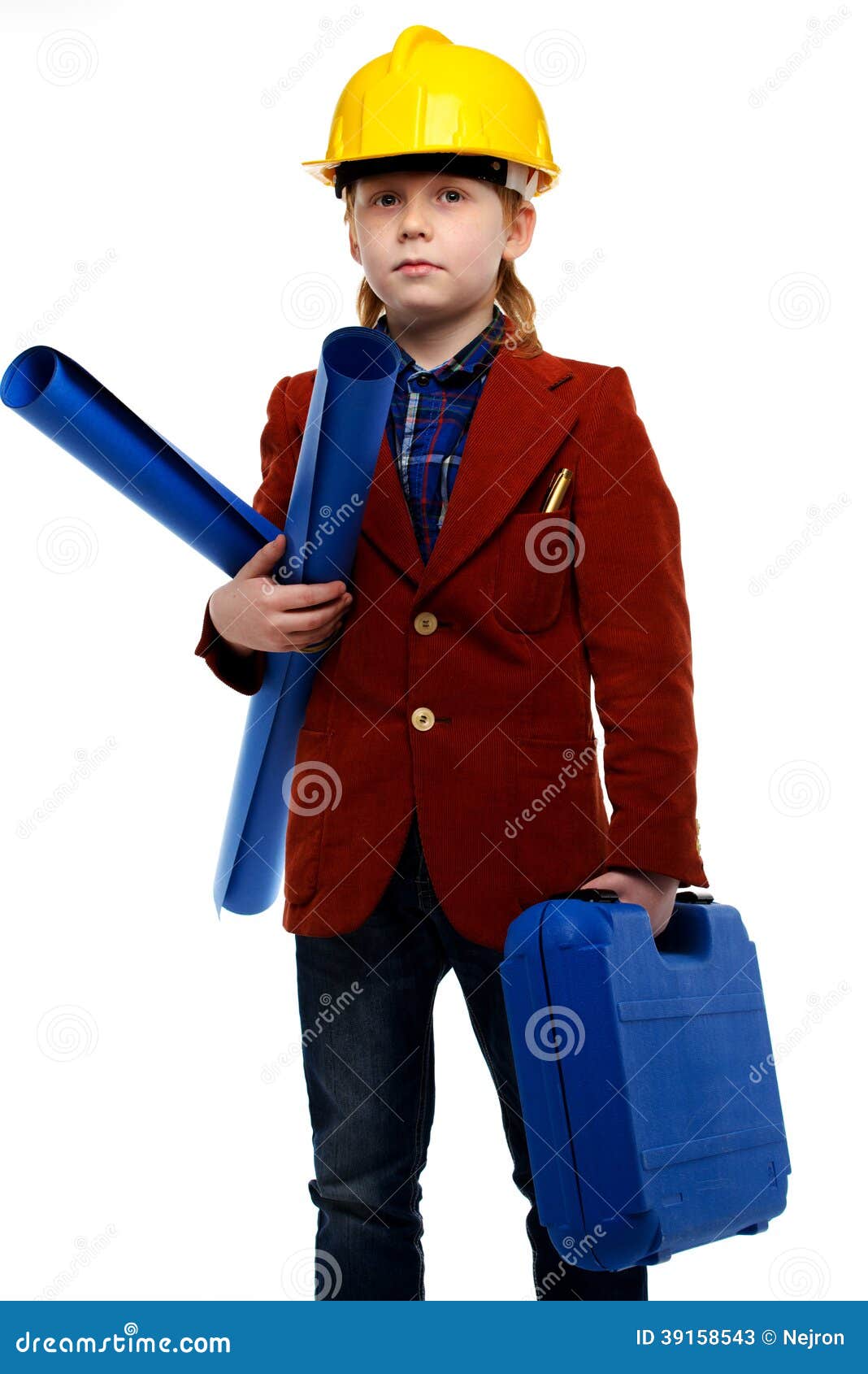 Little boy engineer stock image. Image of playful, architect - 39158543
