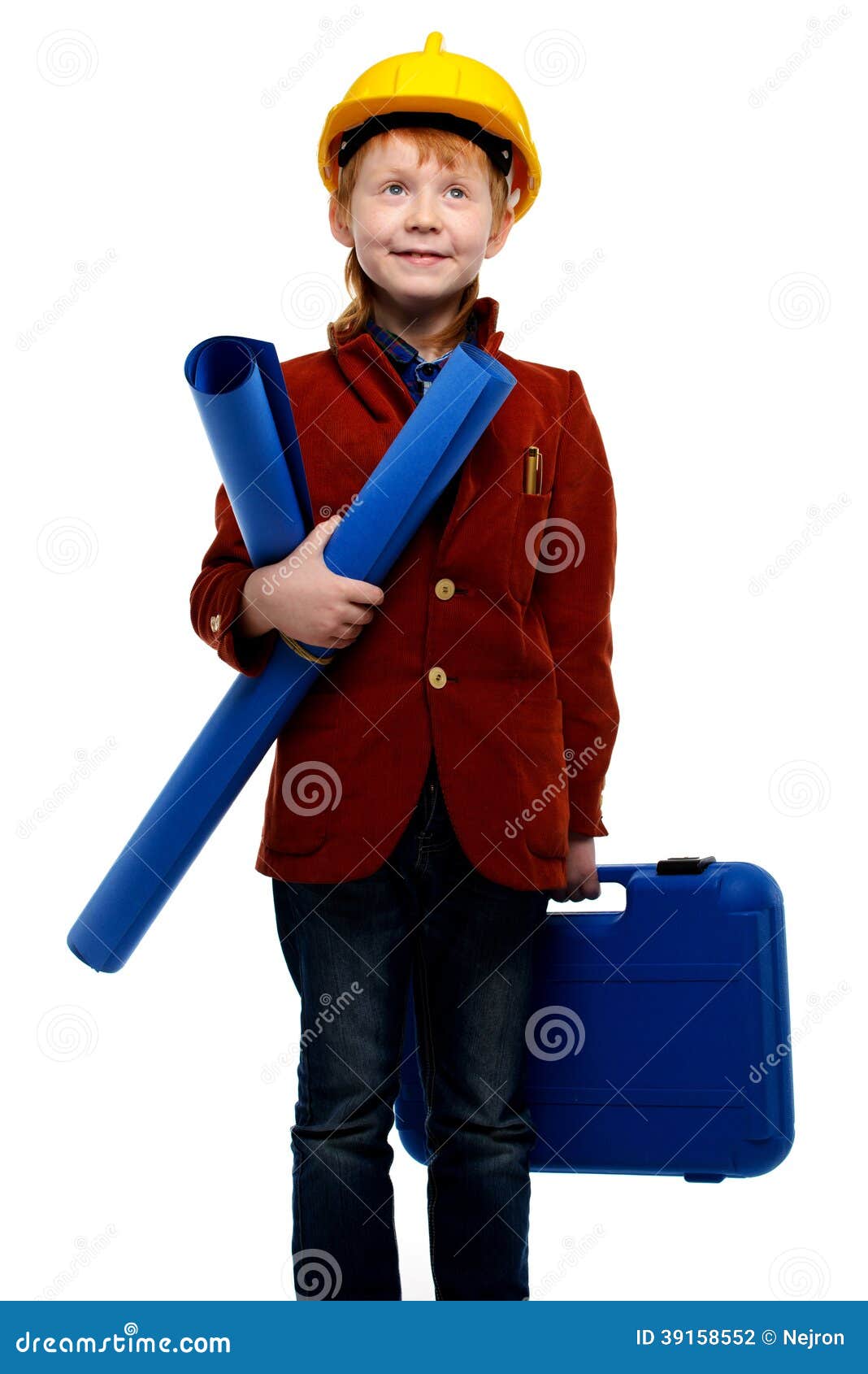 Little boy engineer stock photo. Image of construction - 39158552