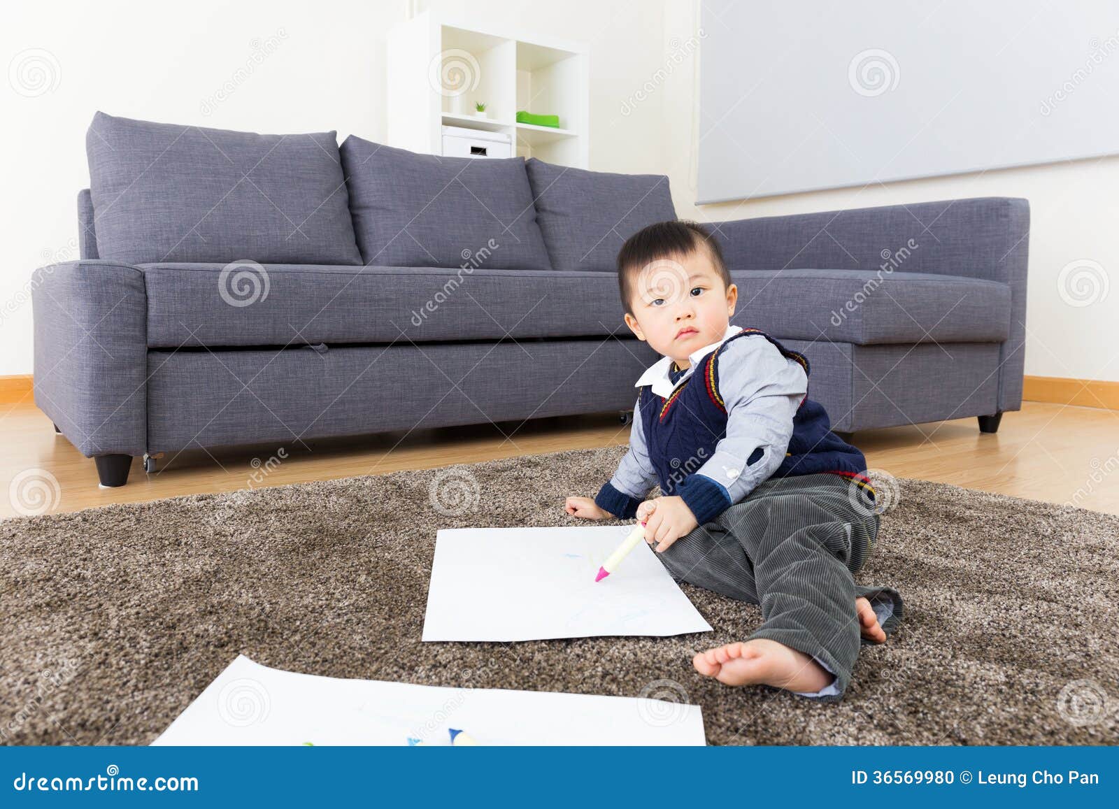 Little boy enjoy drawing stock photo. Image of learn - 36569980