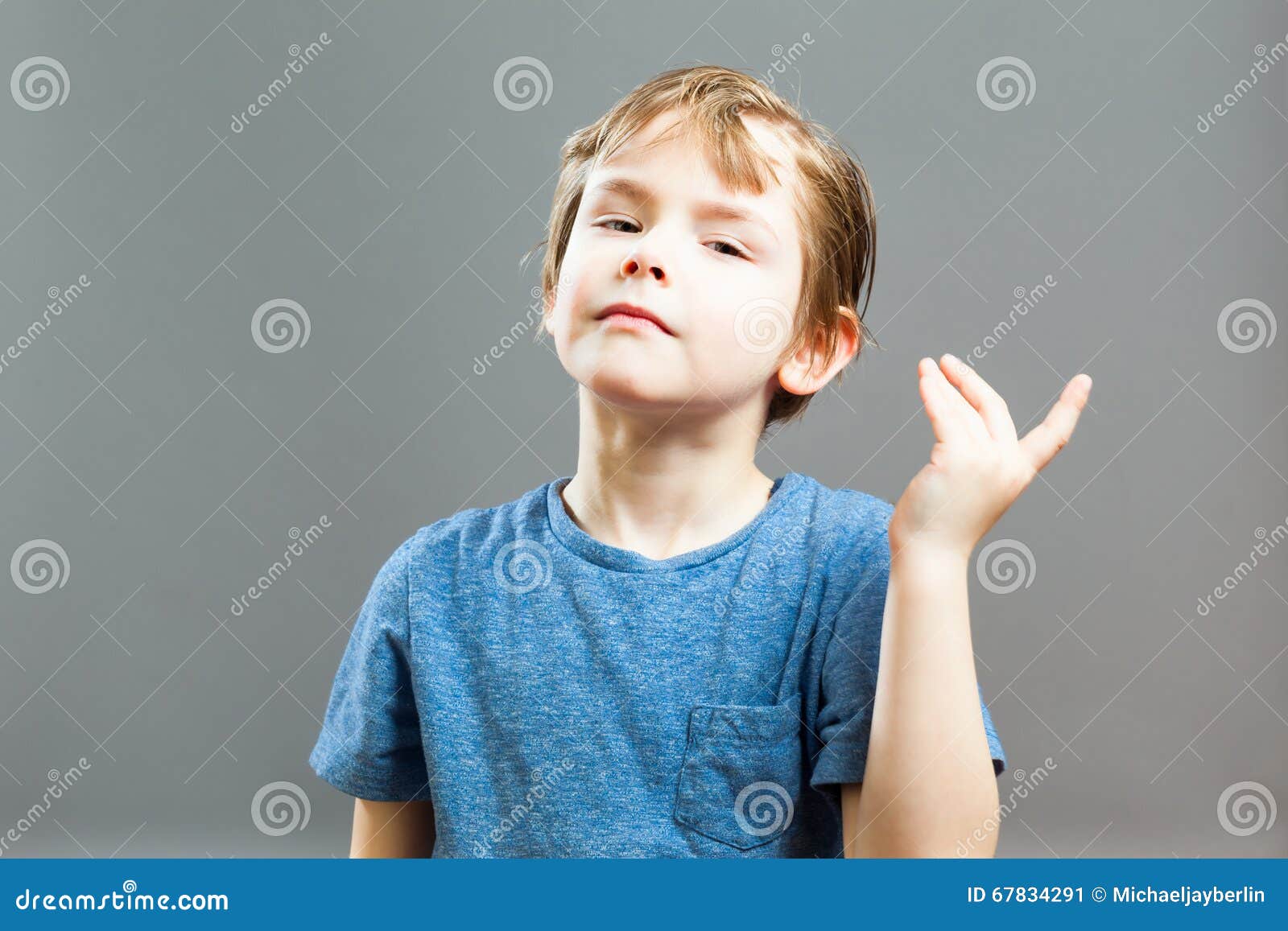 Little Boy Expressions - Arrogant Story Teller Stock Image - Image of ...