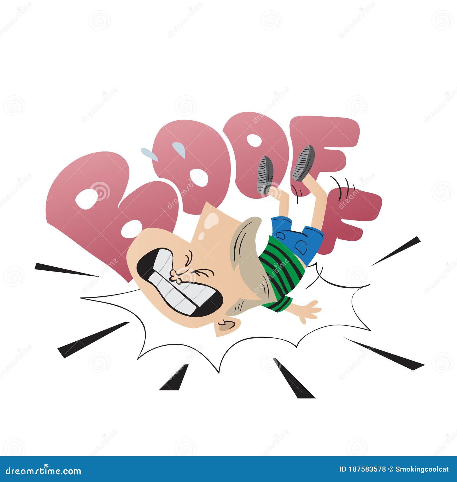 Little boy falling stock illustration. Illustration of clean - 187583578